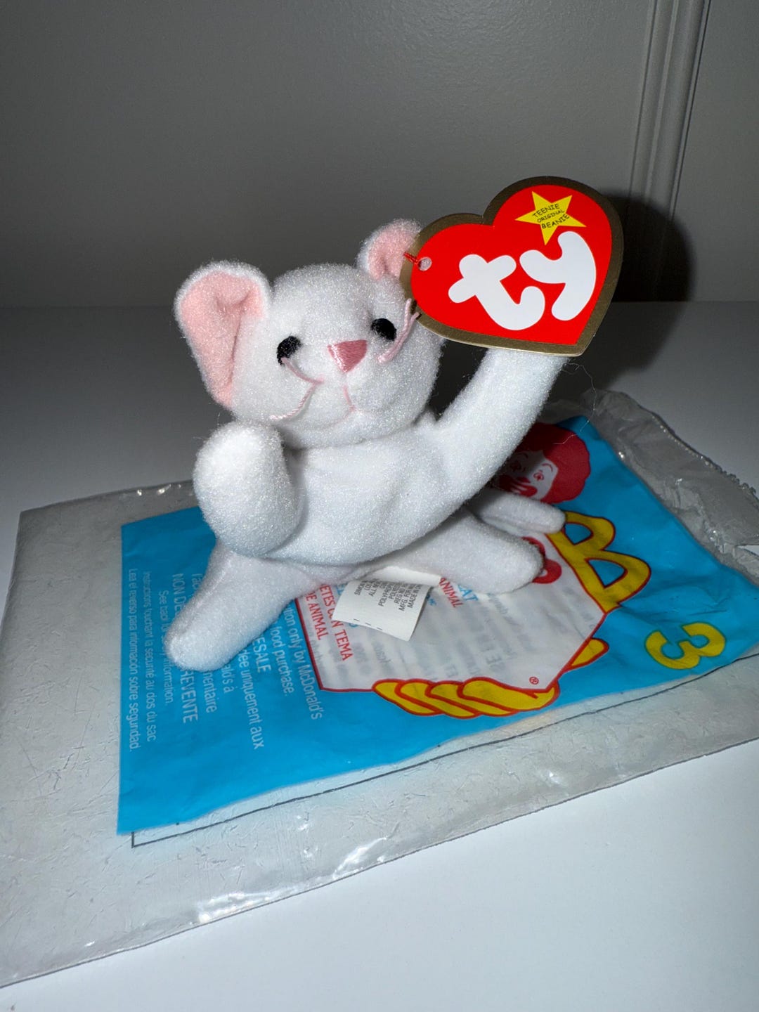 Ty Beanie Baby Flip the Cat - White - Etsy