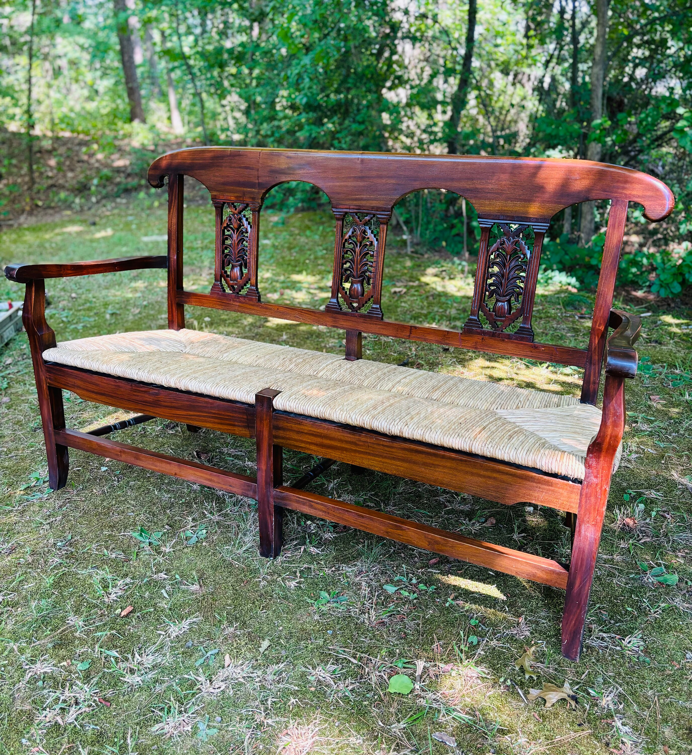 Wooden settee store
