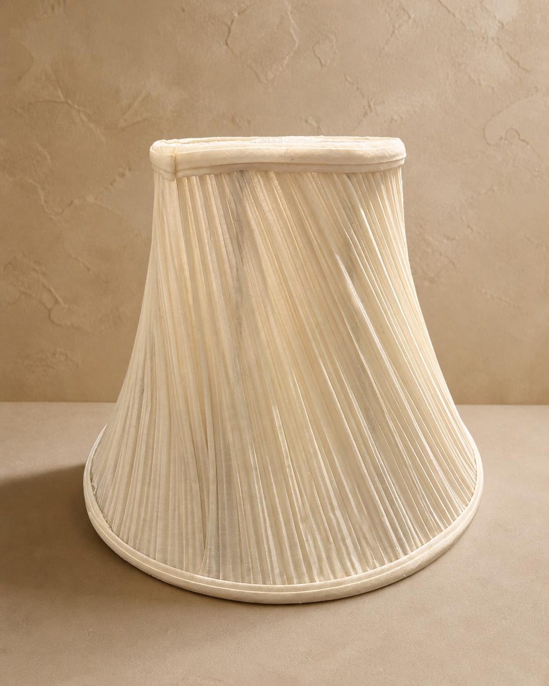 Vintage Pleated Silk Lamp Shade, Ivory Cream Fabric Shade, European ...