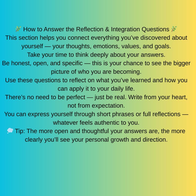 Self Awareness Worksheet Printable A4 A5 US Letter Happy Planner ...