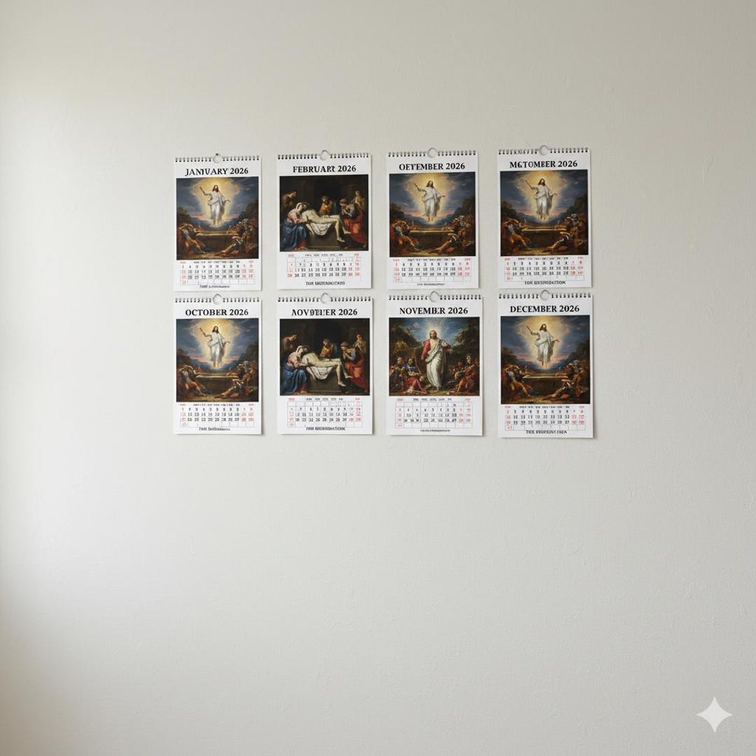 2026 Jesus Christ Digital Calendar With Biblical Paintings, Christian ...