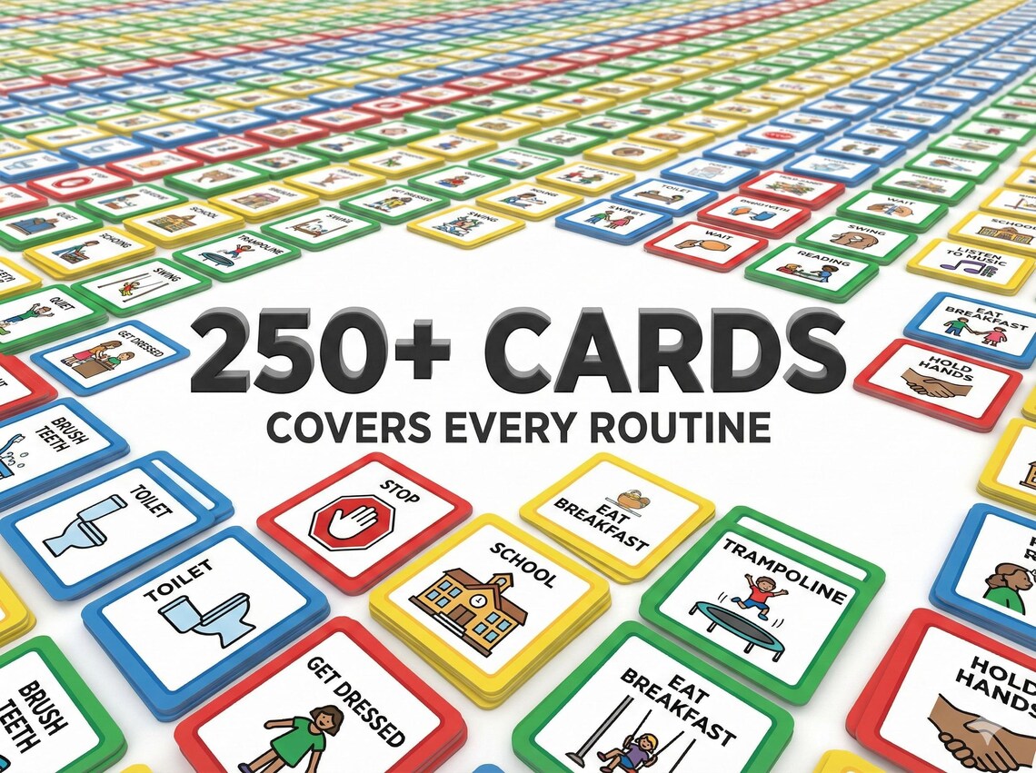 Visual Schedule for Autism Bundle | 250+ PECS Communication Cards ...