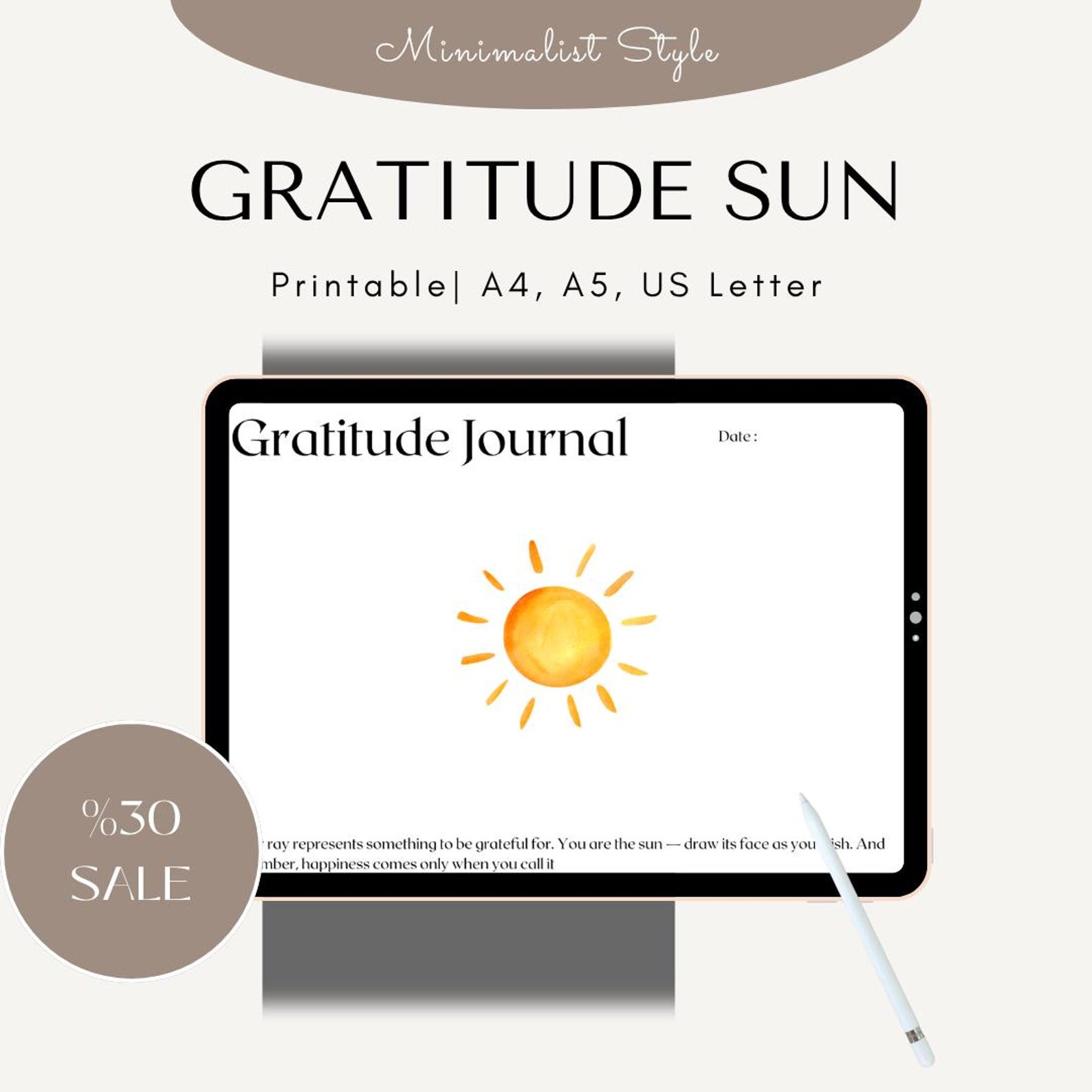 Gratitude Sun Worksheet Printable PDF | Daily Thankfulness Sunburst ...