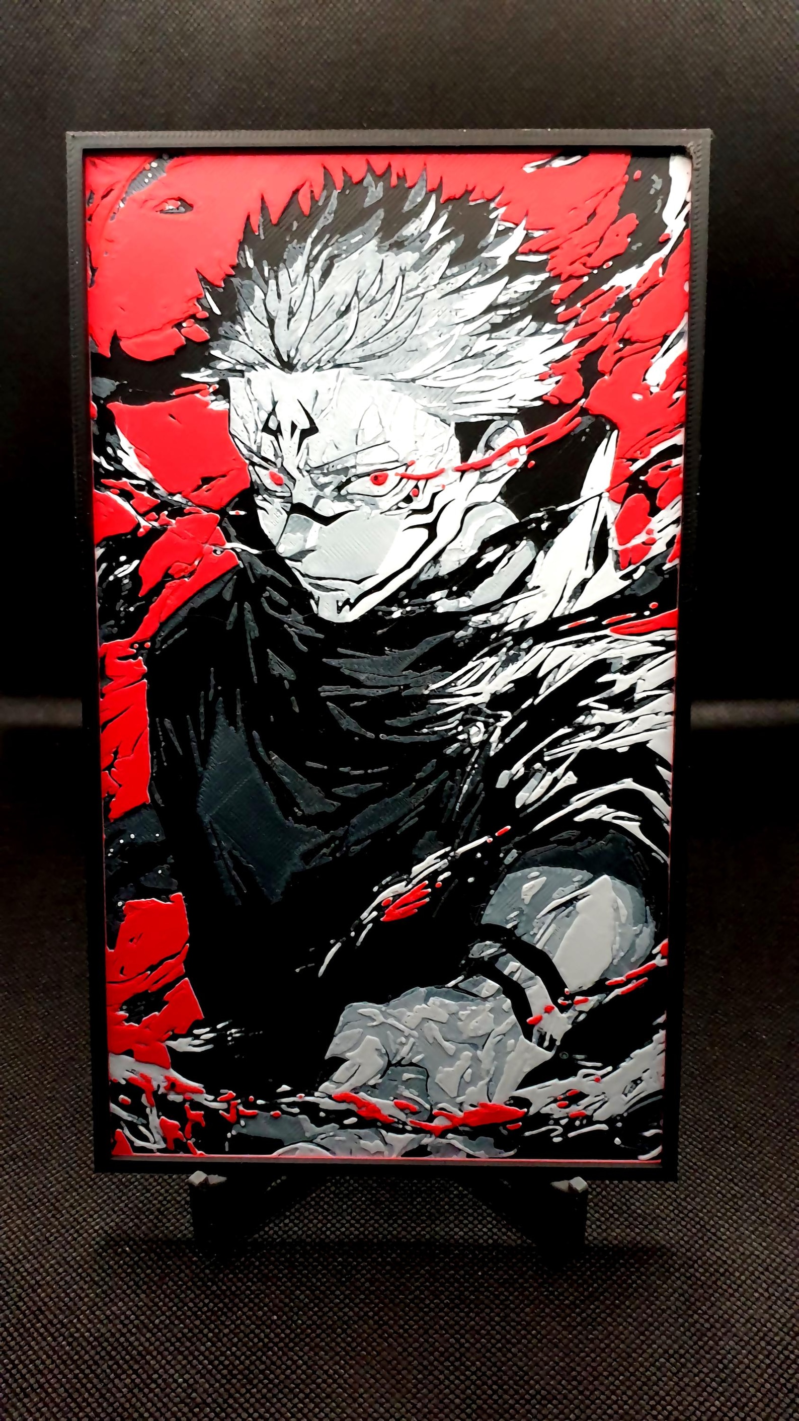Tableau Relief 3D Inspiré De L'animation: Jujutsukaisen (sukuna) - Etsy