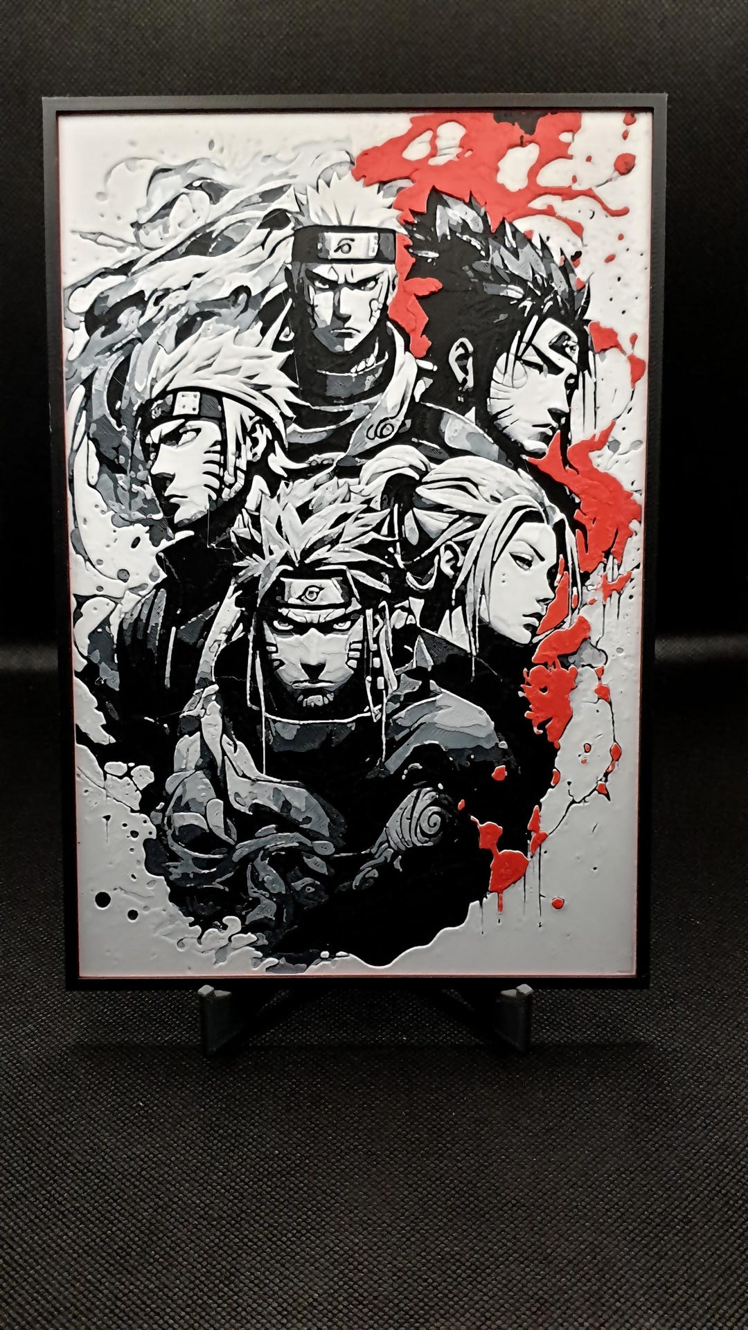 3D Relief Painting Inspired by the Anime: Naruto (shippuden) - Etsy
