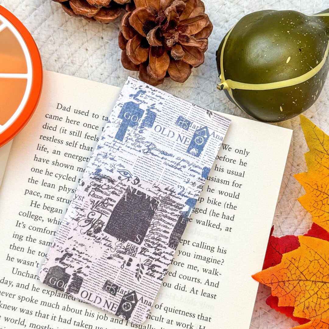 Vintage Newspaper Magnetic Bookmark: Book Lover Gift - Etsy