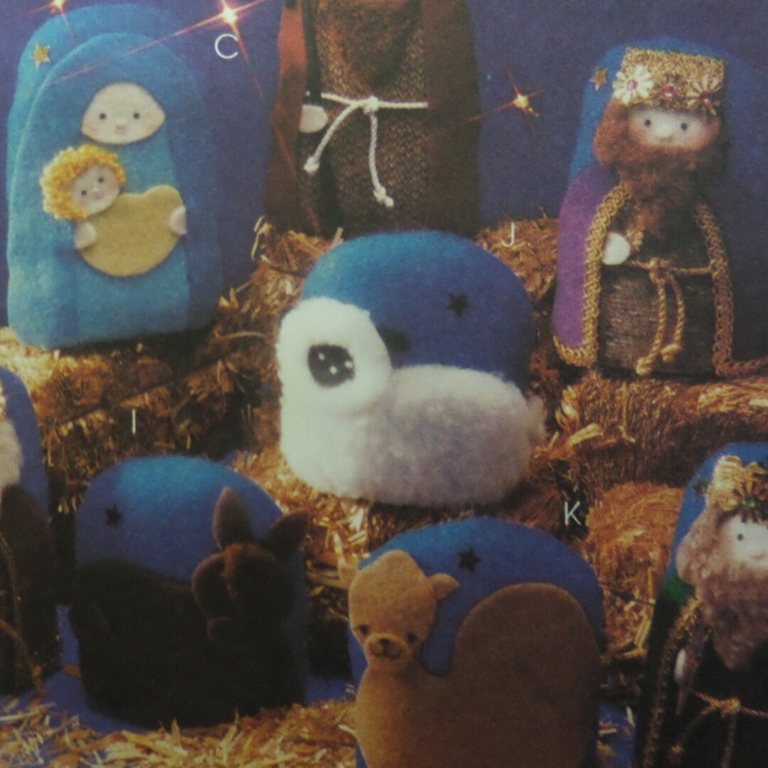 FELT NATIVITY Pattern Mccalls 2996 Nativity Scene Wise Men Mary and ...