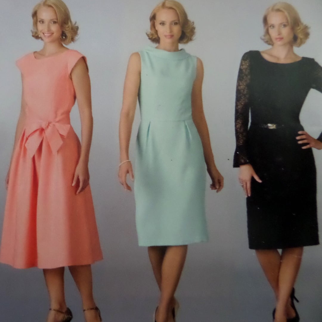 FIT FLARE DRESS Pattern New Look 6824 Miss 8-18 Princess Seams Scoop ...