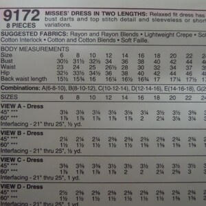 PULLOVER DRESS Pattern Mccalls 9172 Miss Sizes Sheath Dress Relaxed Fit ...