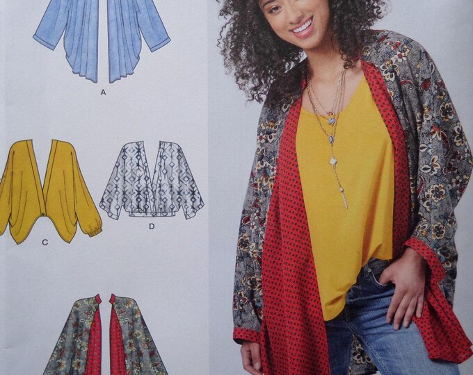 DRAPED KIMONO Pattern • Simplicity 8696 • Miss Xs-xl • Gathered Kimono ...