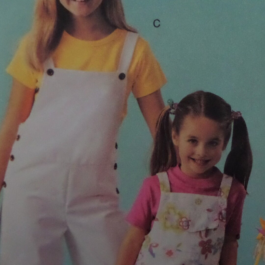 BIB OVERALLS Pattern Mccalls 4000 Girls 10-14 Bibbed Jumper Shoulder ...