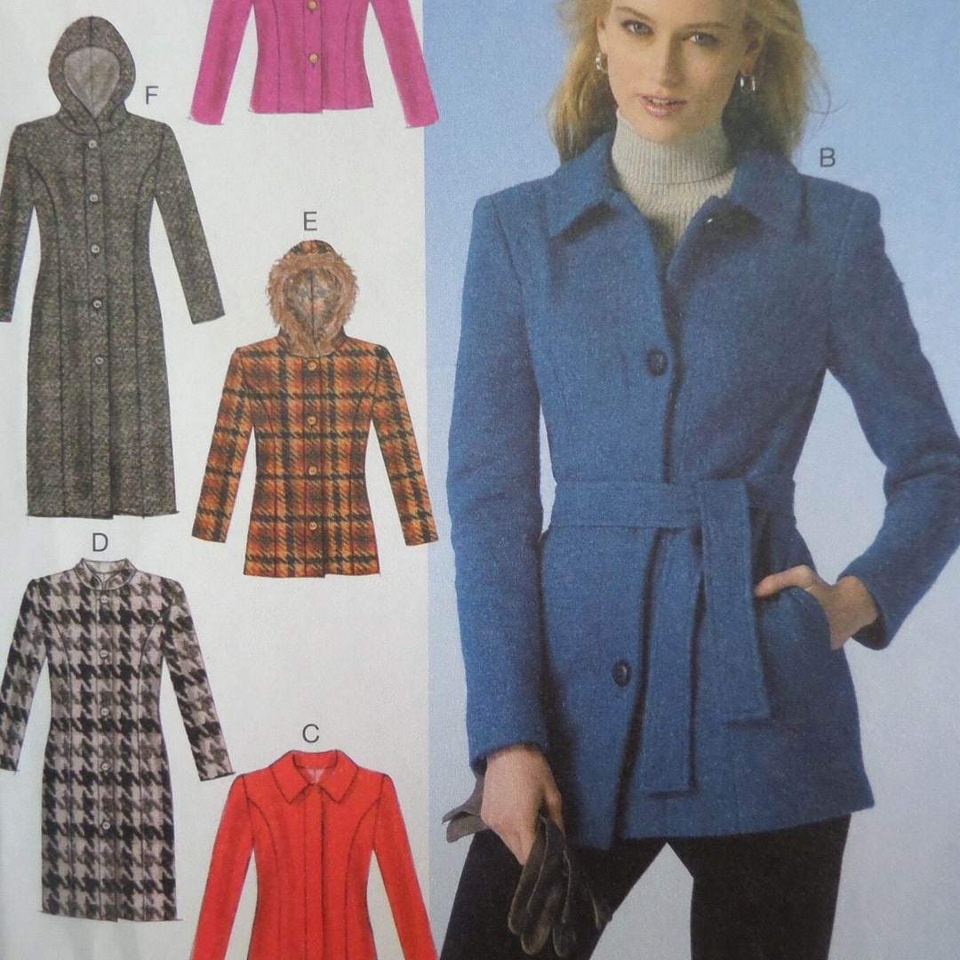 PRINCESS SEAM COAT Pattern • Mccalls 7058 • Miss 14-22 • Belted Jacket ...