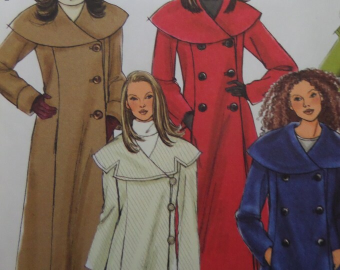 SHAWL COLLAR COAT Pattern • Butterick 4875 • Miss Sizes • Lined Jacket ...