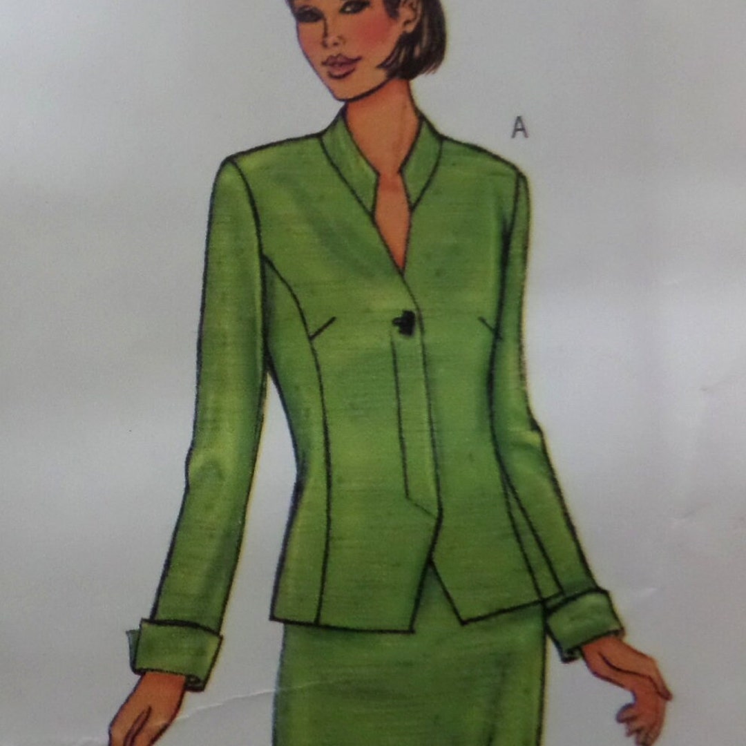 FITTED JACKET Pattern Butterick 3917 Miss 18-22 Straight Skirt Lined ...