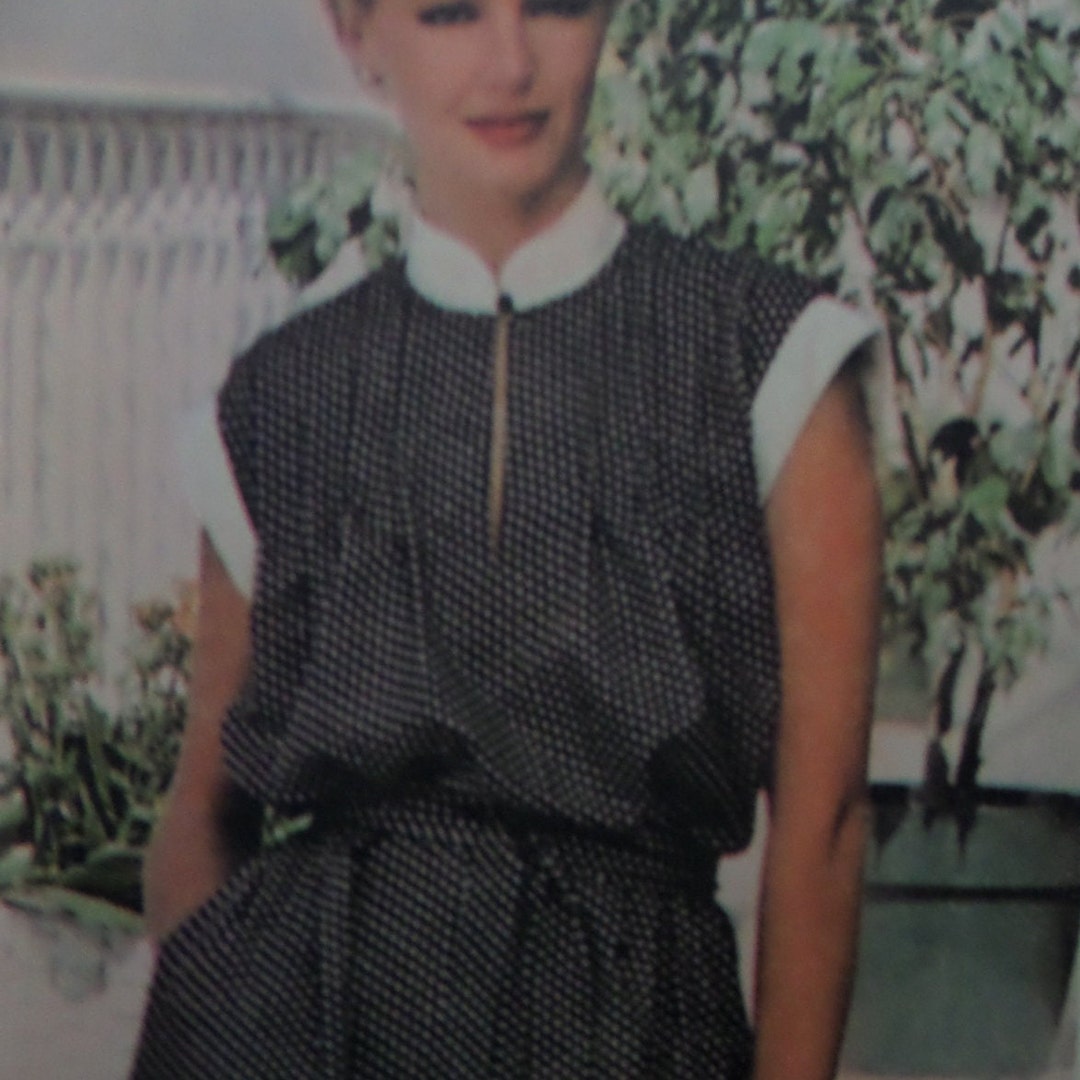 TUCKED DRESS Pattern • Simplicity 8919 • Miss 8 • Pullover Maxi Dress ...