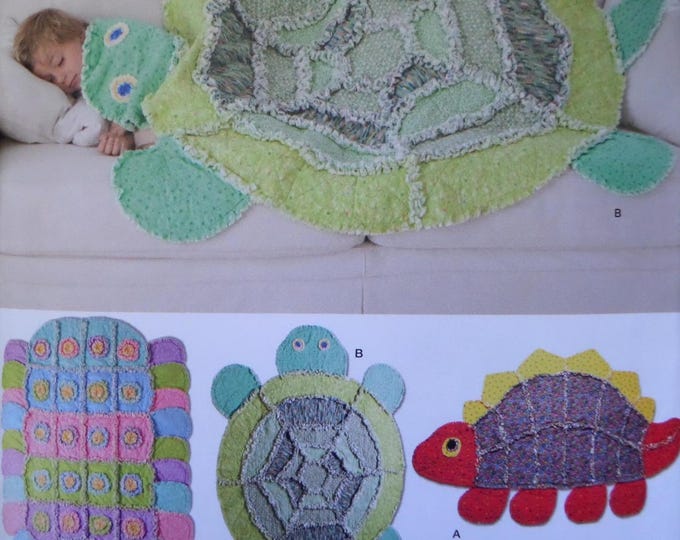 RAG QUILT Pattern • Simplicity 2493 • Dinosaur Quilt • Turtle Quilt ...
