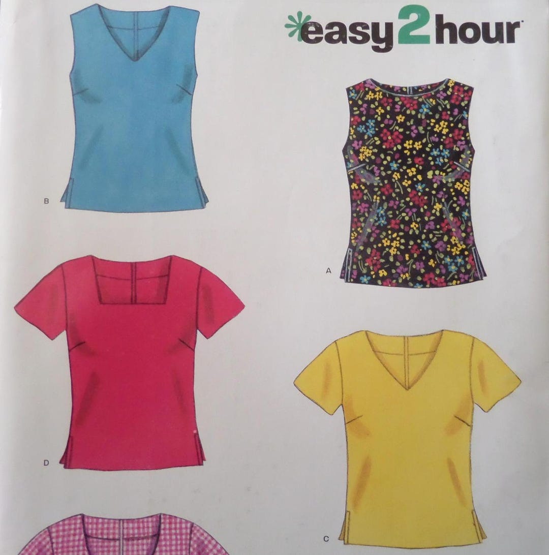 PULLOVER TOP Pattern • New Look 6356 • Miss 8-18 • Back Zip • Split Hem ...