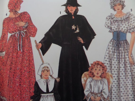 COLONIAL DRESS COSTUME Pattern Simplicity 9982 Girls 2-12 - Etsy