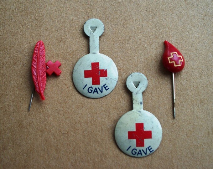 Vintage American Red Cross Blood Donor Pin Collection FREE U.S ...