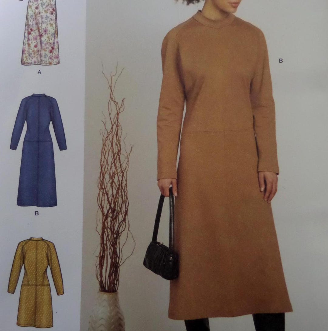DROP WAIST DRESS Pattern Simplicity 9640 Miss 6-14 Dolman Sleeve Knit ...