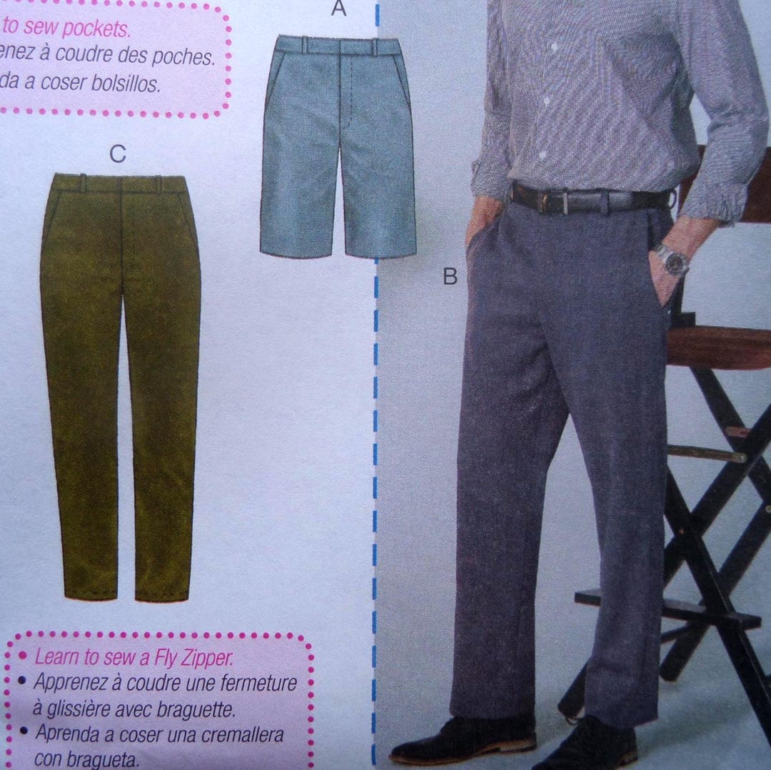 Tapered Pants Pattern: Mccalls 7987, Mens Sizes, Uncut, Shorts, Flat ...