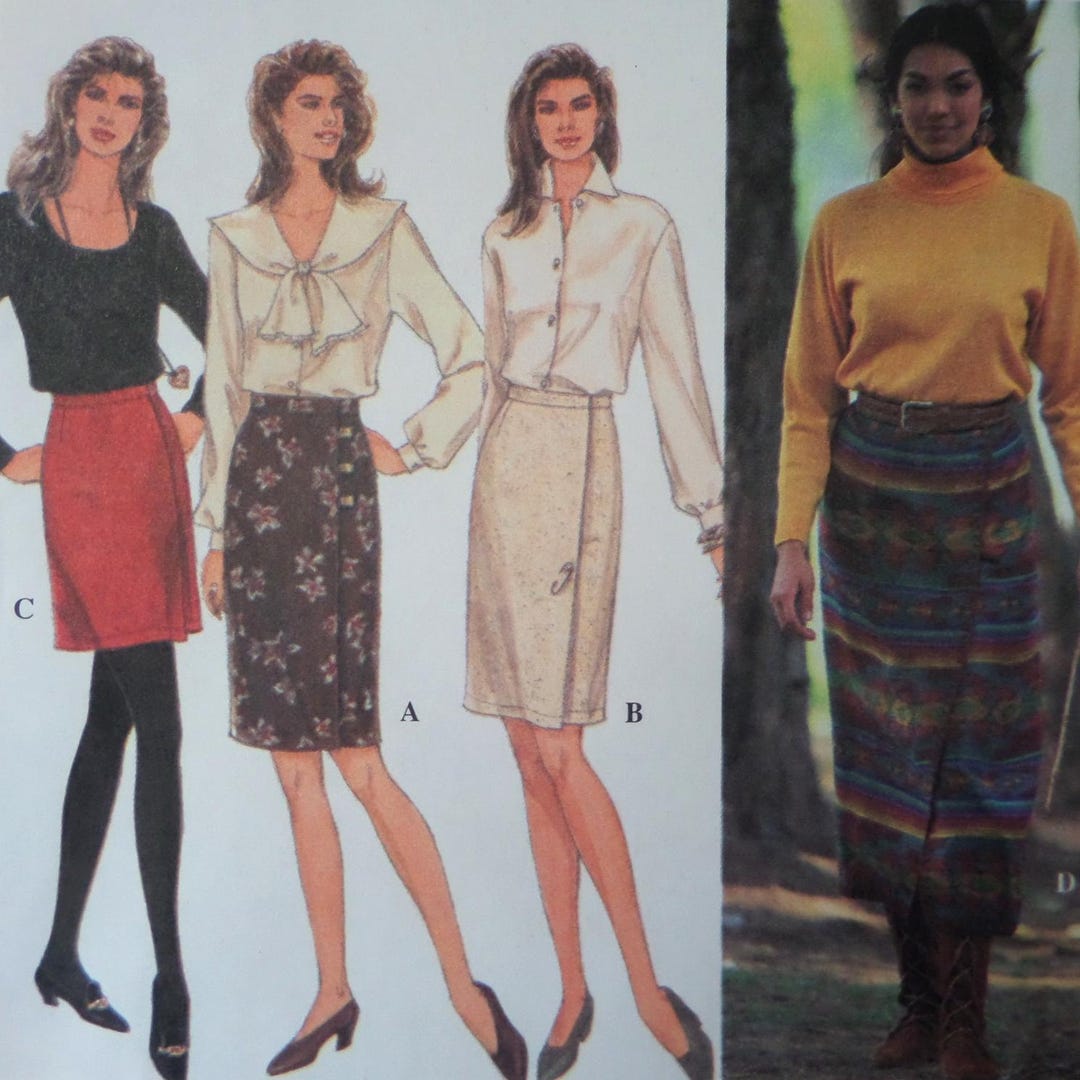 WRAP SKIRT Pattern Simplicity 9140 Miss 10-14 Straight Skirts Blanket ...