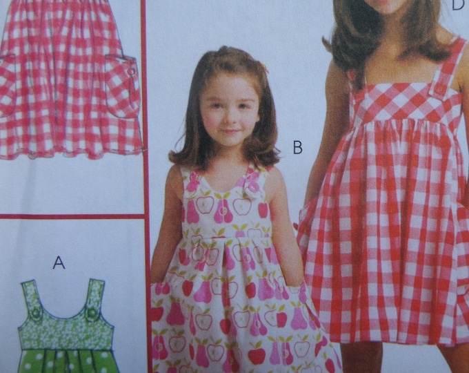 HIGH WAIST SUNDRESS Pattern • Mccalls 5613 • Girls Size • Button Strap ...