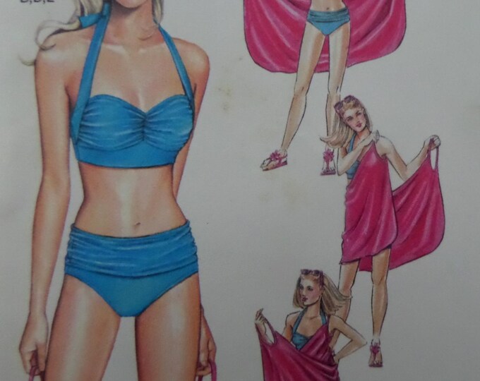RUCHED SWIMSUIT Pattern • Simplicity 1374 • Miss Sizes • 2 Pc Bathing ...