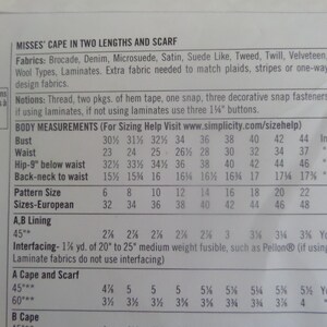 Retro 60s Button Cape Sewing Pattern: Simplicity 8017, Miss 14-22 - Etsy