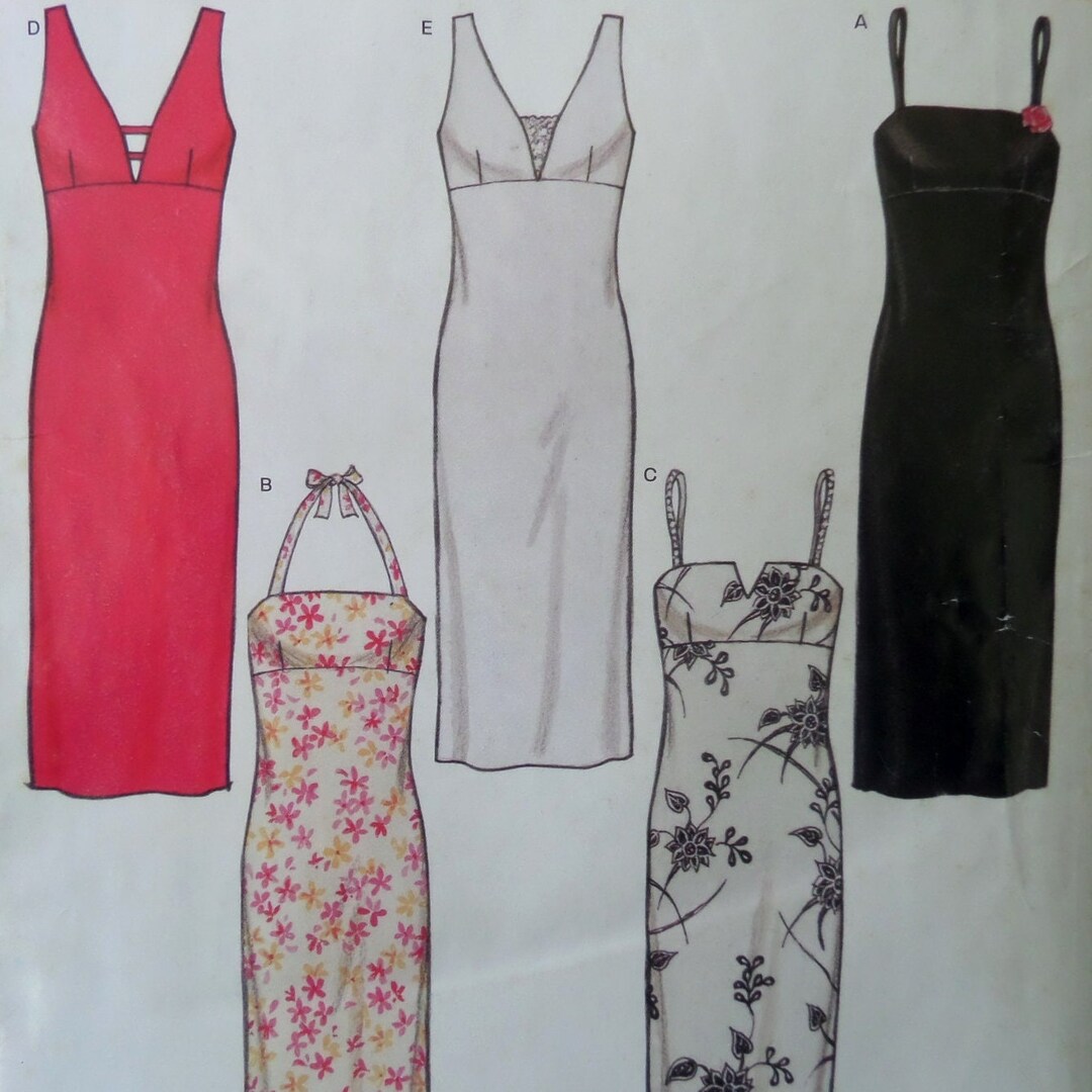 EMPIRE DRESS Pattern New Look 6146 Miss 6-16 Tie Halter Dress ...