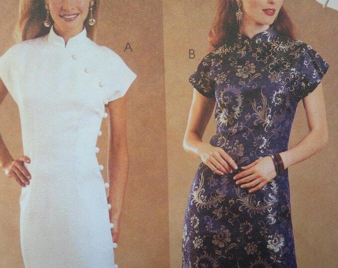 CHEONGSAM DRESS Pattern • Mccalls 3008 • Miss 10-14 • Semi Fit Dress ...