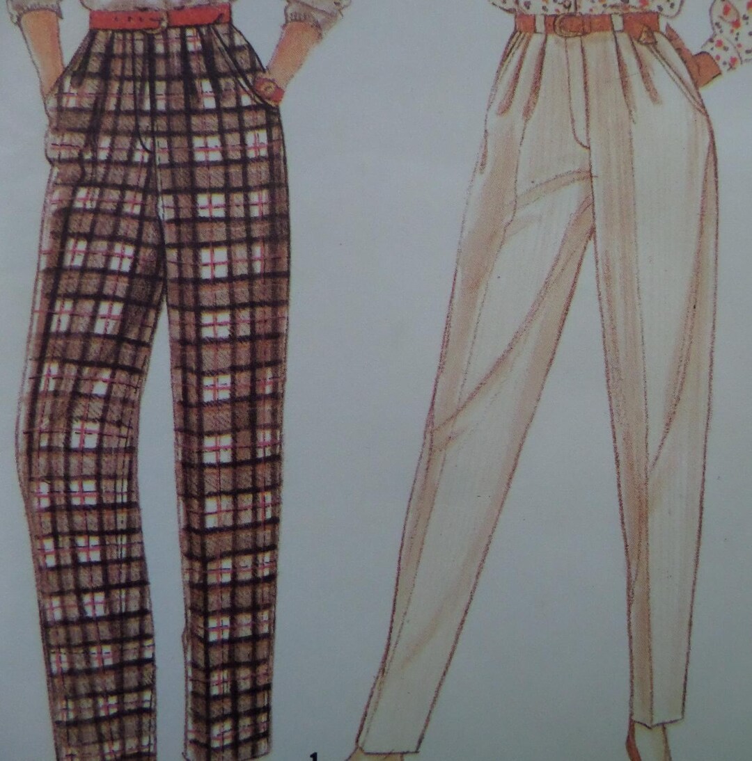 PLEATED PANTS Pattern • Simplicity 9785 • Miss 16-24 • Cuffed Slacks ...