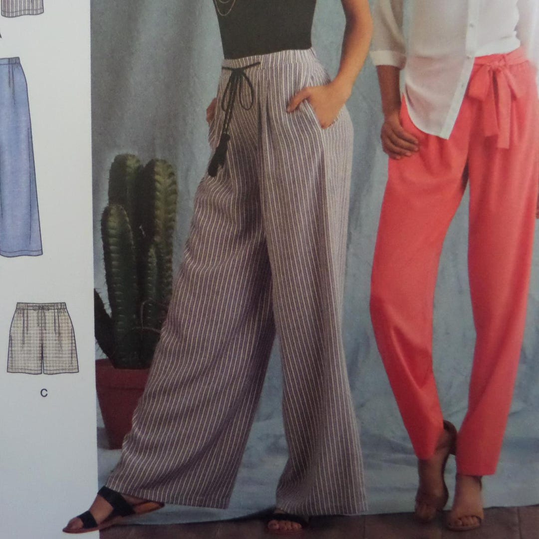 PULL ON PANTS Pattern • Simplicity 8389 • Miss 6-14 • Shorts • Wide Leg ...
