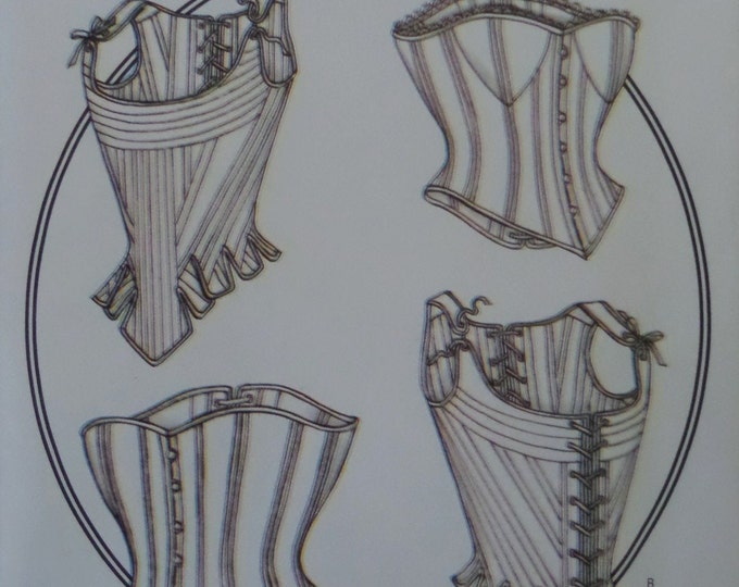 LACE UP CORSET Pattern • Butterick 4254 • Miss 18-22 • Lined Stays ...
