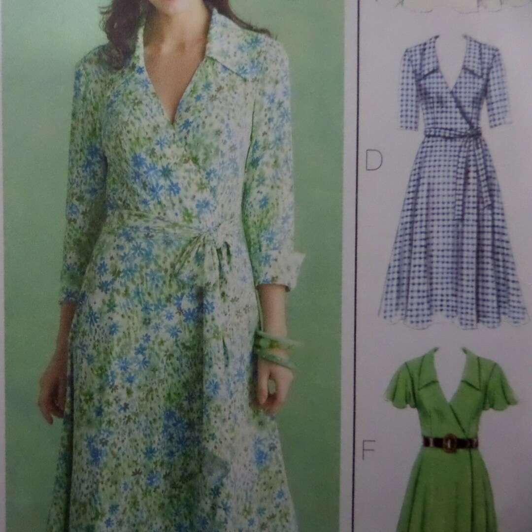 WRAP DRESS Pattern • Butterick 5030 • Miss 8-14 • Fit and Flare Dress ...
