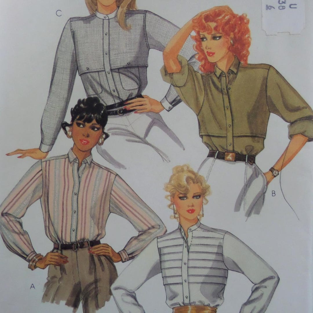 BUTTON SHIRT Pattern Mccalls 8907 Miss 14 Yoked Shirt Yoked Front ...