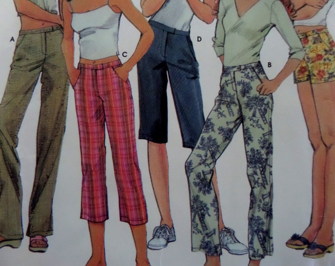 CAPRI PANTS Pattern • Simplicity 7196 • Miss 6-12 • Low Rise Pants ...