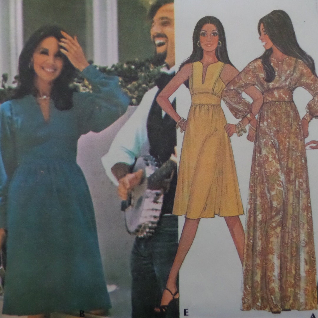 MIDRIFF BAND DRESS Pattern Mccalls 5256 Miss 12 High Waist Slit Neck ...