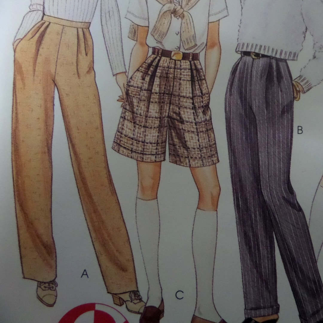 HIGH WAIST PANTS Pattern Mccalls 7815 Miss 4-8 Pencil Leg Pants Cuffed ...