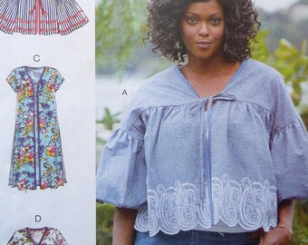 DRAPE FRONT JACKET Pattern • Vogue 8696 • Miss Xs-m • Loose Fit • Wrap ...