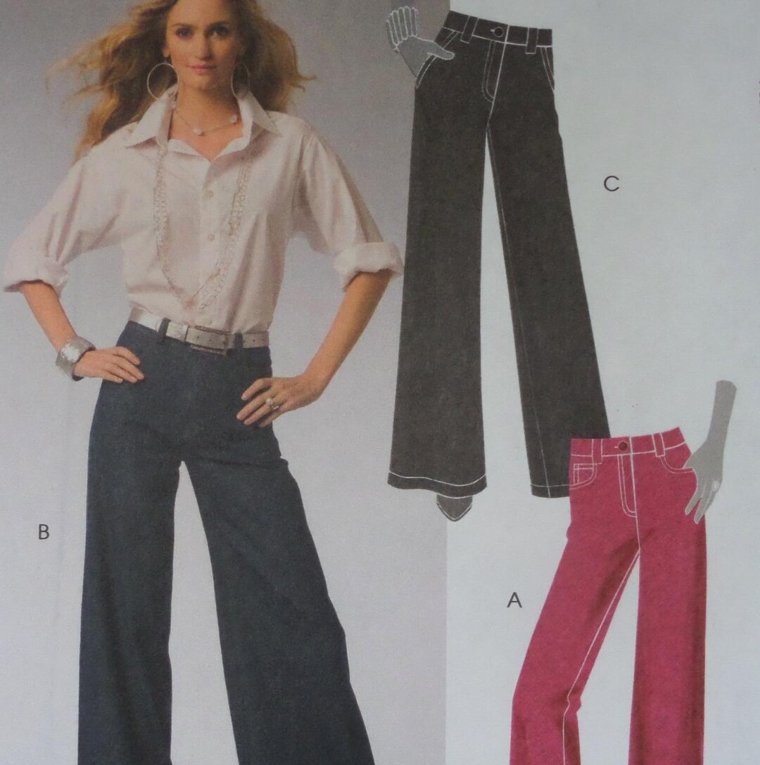 FLARE LEG PANTS Pattern Mccalls 5592 Miss 16-22 Yoked Pants Misses ...