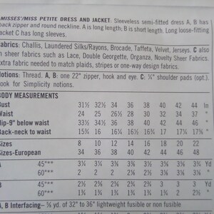 SLEEVELESS DRESS Pattern Simplicity 8937 Miss 8-14 Semi Fit Long Loose ...