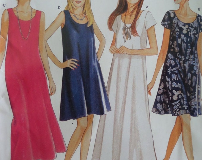 TENT STYLE DRESS Pattern • New Look 0926 • Miss 8-18 • Pullover Dress ...