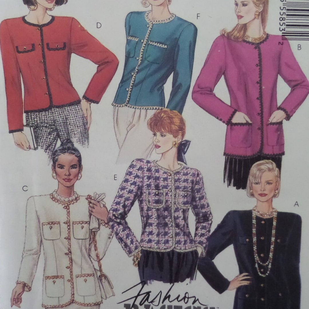 BASIC JACKET Pattern Mccalls 5585 Miss Sizes Unlined Jacket Semi Fitted ...