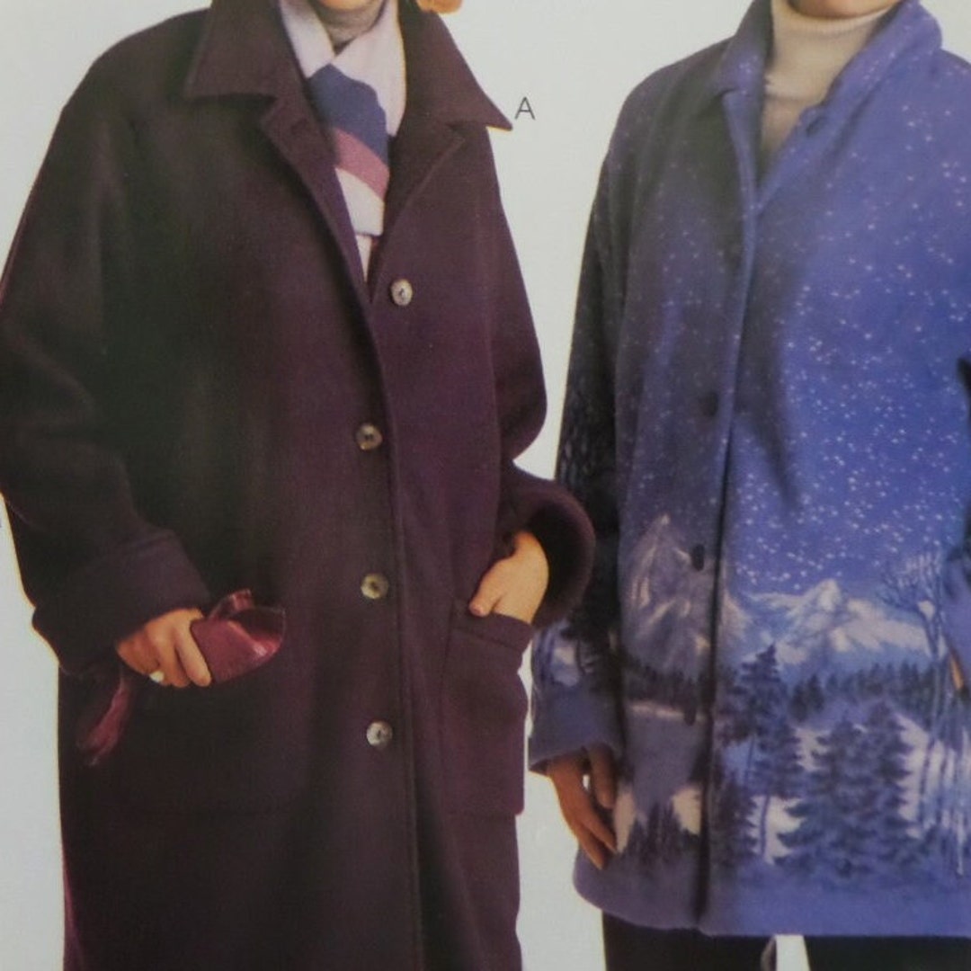 FLEECE COAT Pattern • Mccalls 4210 • Miss Sizes • Button Jacket • Miss ...