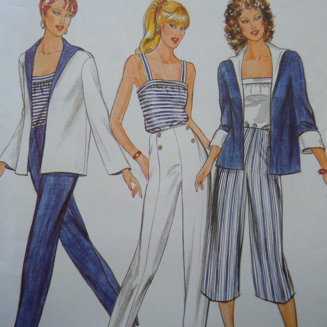 SAILOR COLLAR JACKET Pattern • Butterick 4410 • Miss 6-10 • Cami Top ...