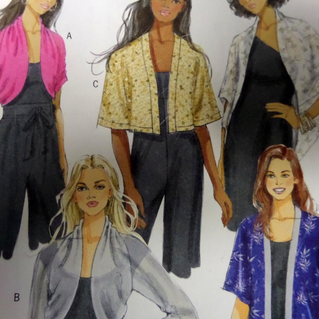 SHRUG JACKET Pattern • Butterick 5529 • Miss L-XXL • Kimono Sleeve • Cocoon Jacket • Sewing ...
