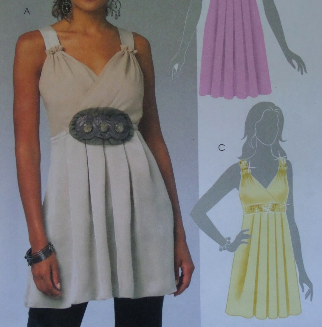 SURPLICE TUNIC Pattern • Mccalls 5755 • Miss Sizes • Pleated Tunics ...