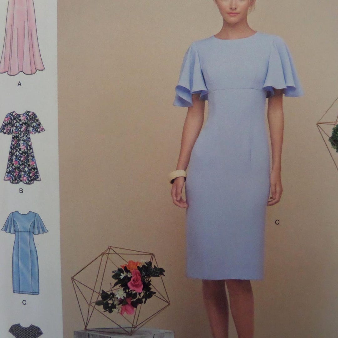 PRINCESS SEAM DRESS Pattern Simplicity 8292 Miss 6-14 Cold Shoulder ...