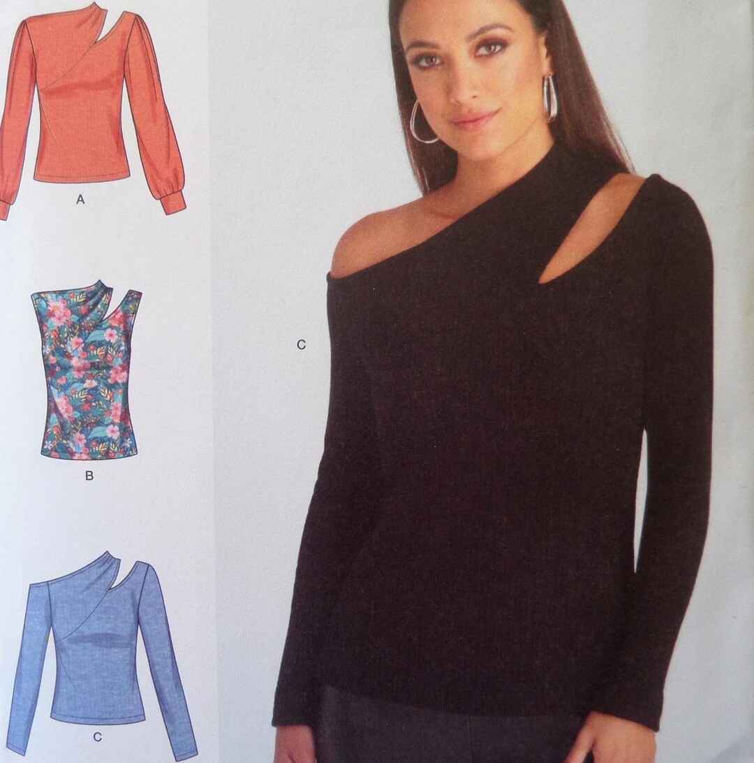 KNIT TOP Pattern • Simplicity 9679 • Miss 4-12 • Pullover Tops • One ...